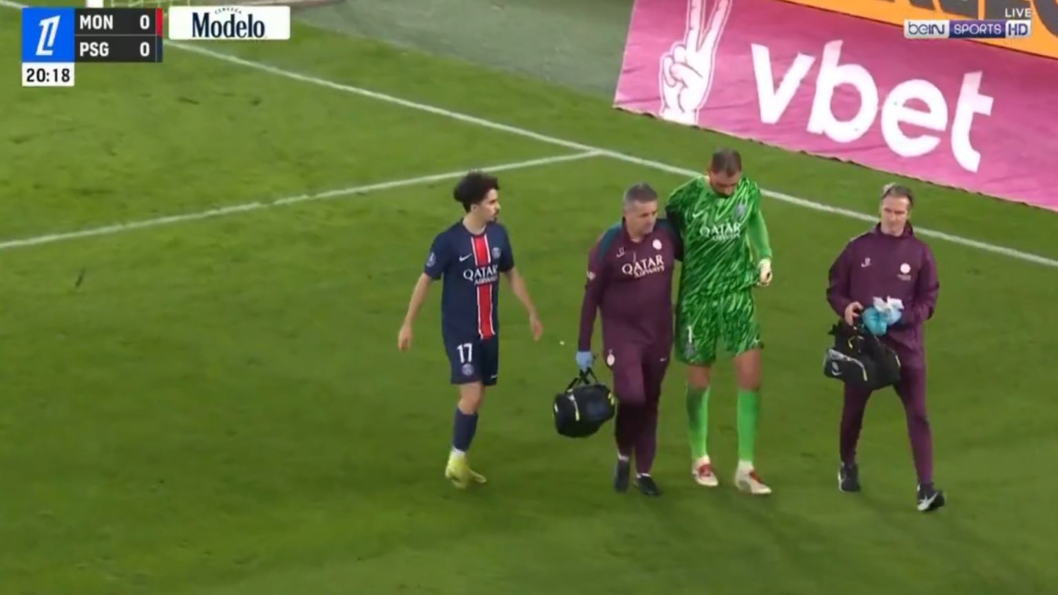 Video: Gianluigi Donnarumma Exits PSG-Monaco After Shocking Collision